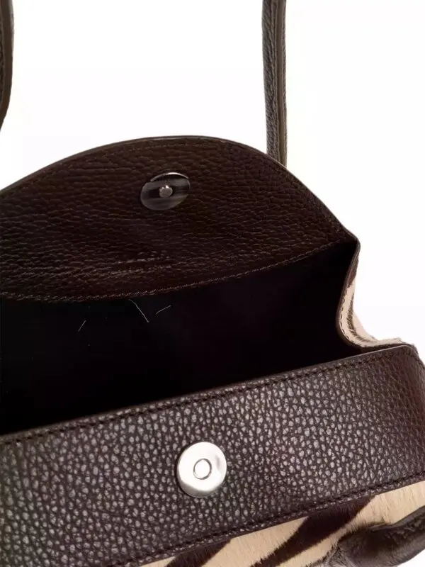 Yuzefi Oyster Zebra-print Shoulder Bag