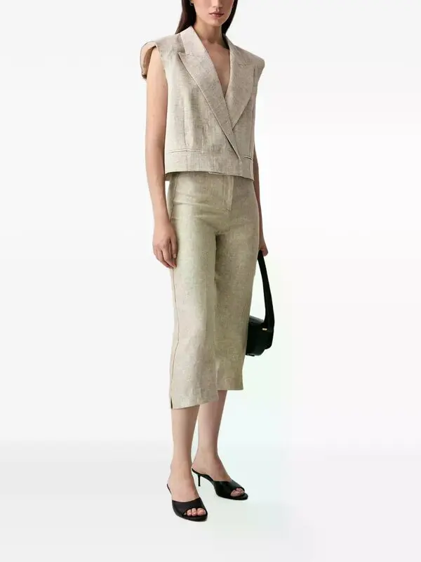 VICOLO Pressed-crease Cropped Trousers