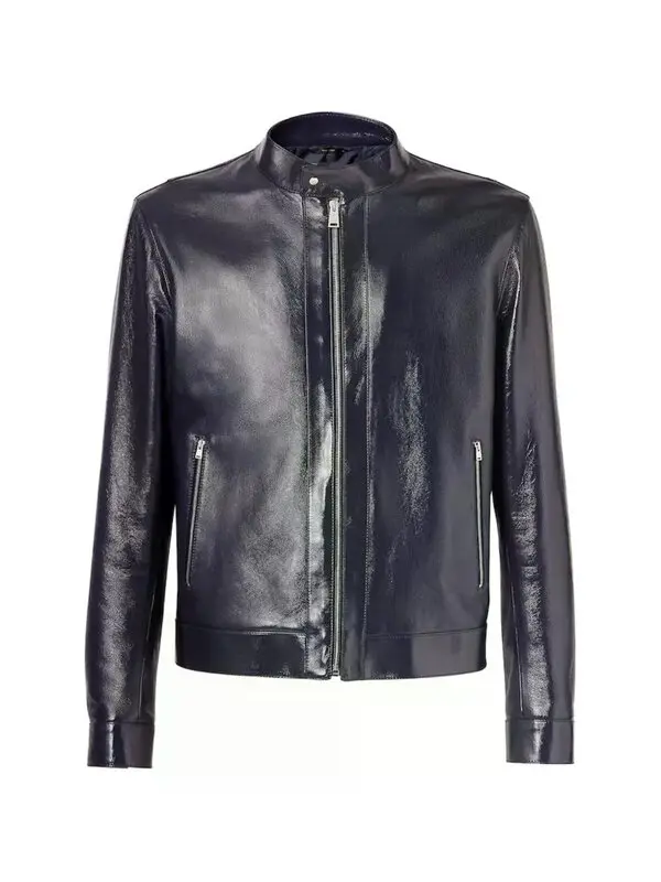 Fendi Shiny Leather Blouson - Blue