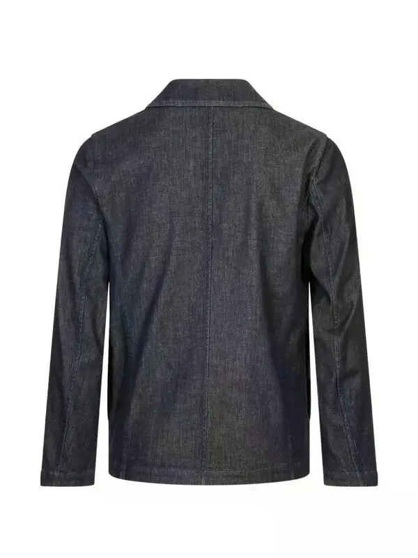 Canali Patch-pocket Denim Jacket - Blue