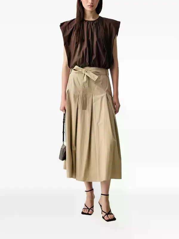 VICOLO Gathered Tie-fastening Blouse
