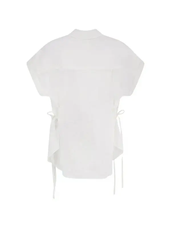 Closed Tie-detail Linen Shirt