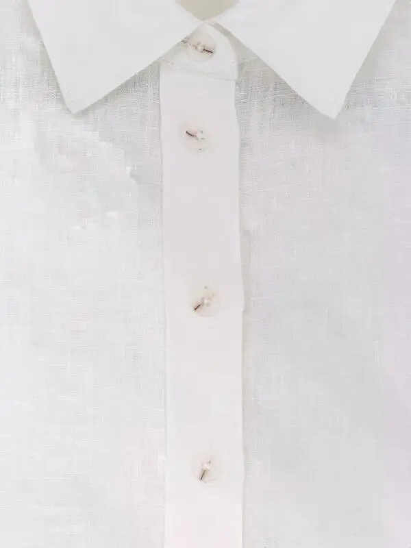 Closed Tie-detail Linen Shirt