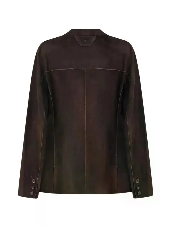 SALVATORE SANTORO Notch-lapel Suede Jacket