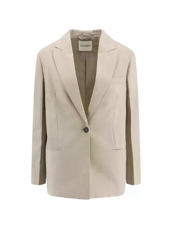 Closed Single-breasted Peak-lapel Blazer
