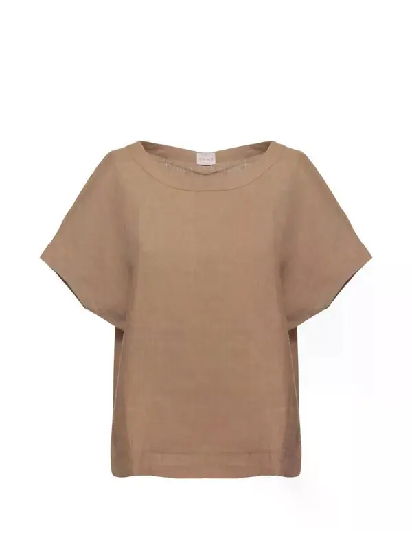 EMME Linen Short-sleeve Blouse