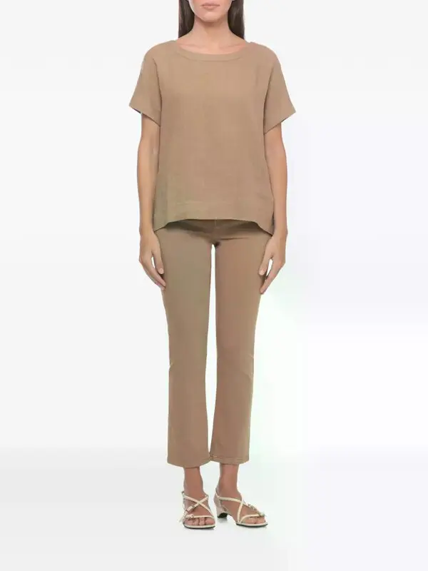 EMME Linen Short-sleeve Blouse