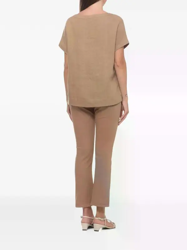 EMME Linen Short-sleeve Blouse