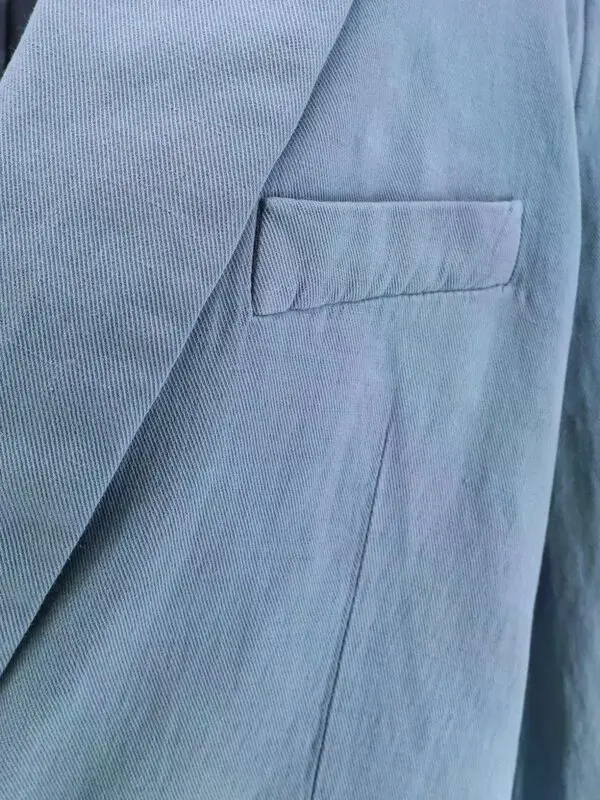 Closed Single-breasted Peak-lapel Blazer