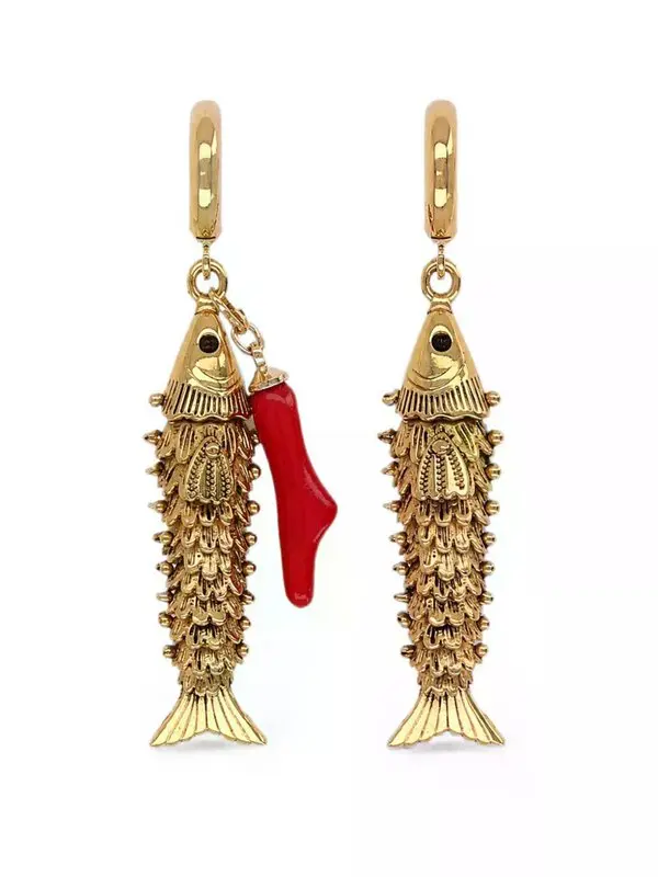 Isabel Marant Étoile New River Fish-pendant Charm Earrings