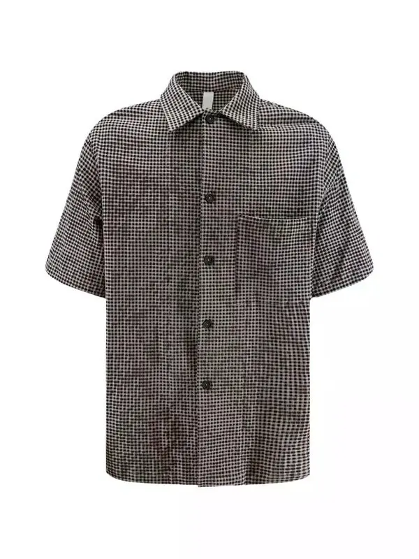 HEVO Check-pattern Short-sleeve Shirt