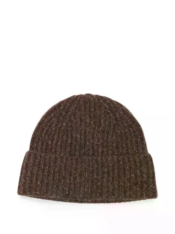 LISA YANG Ribbed-knit Beanie Hat - Brown