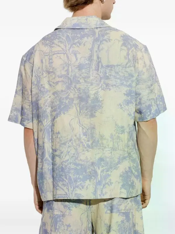 Off-White City Nature Linen Bowling Shirt