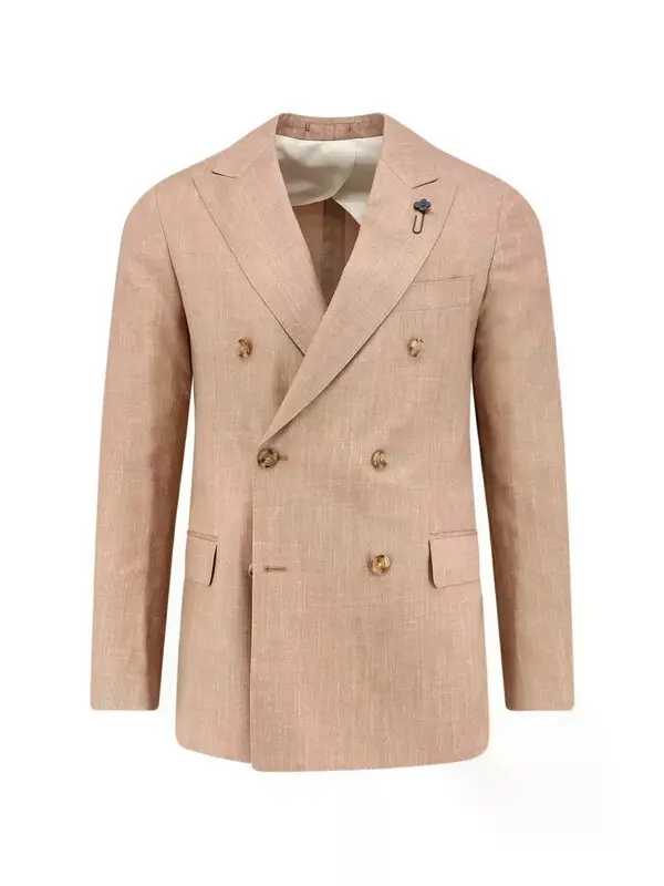 LARDINI Double-breasted Peak-lapel Blazer