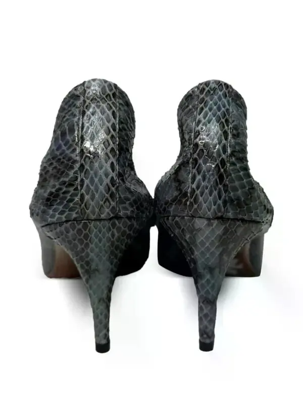 LANVIN Snake-effect Leather Pumps - Grey