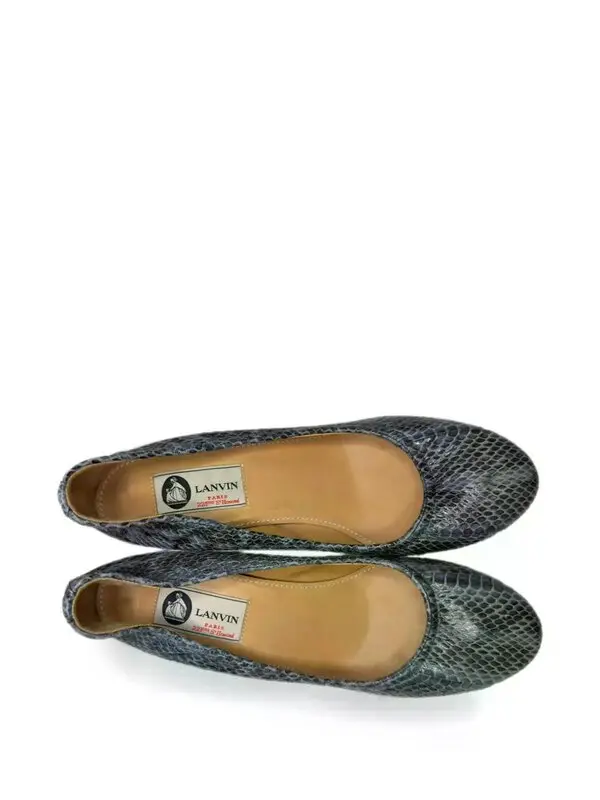 LANVIN Snake-effect Leather Pumps