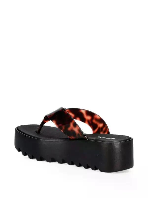 Melissa Tortoiseshell Effect Platform Flip-flops