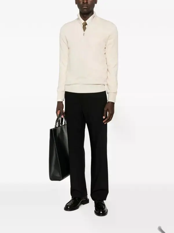 Brunello Cucinelli Quarter-zip Knitted Sweater