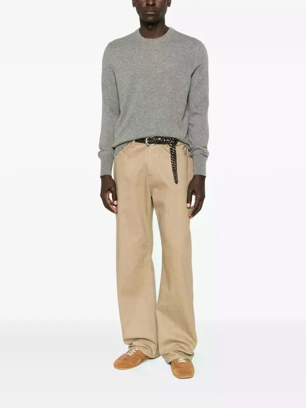 Eric Bompard Crew Neck Cashmere Knit - Grey