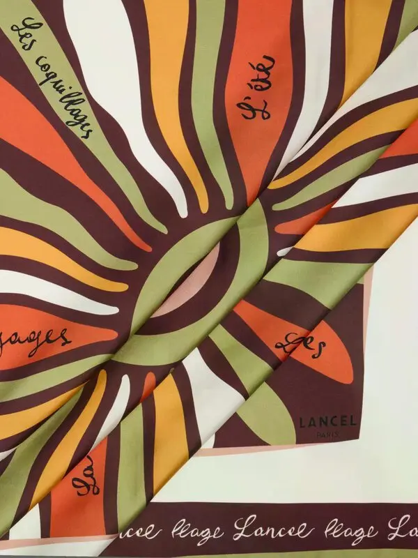 LANCEL Printed Silk Scarf