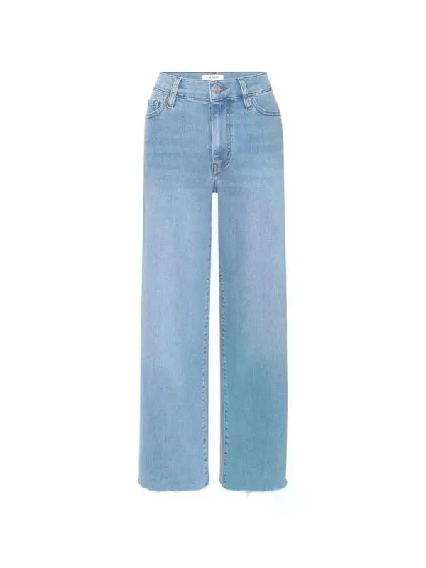FRAME Raw-edge Wide-leg Jeans