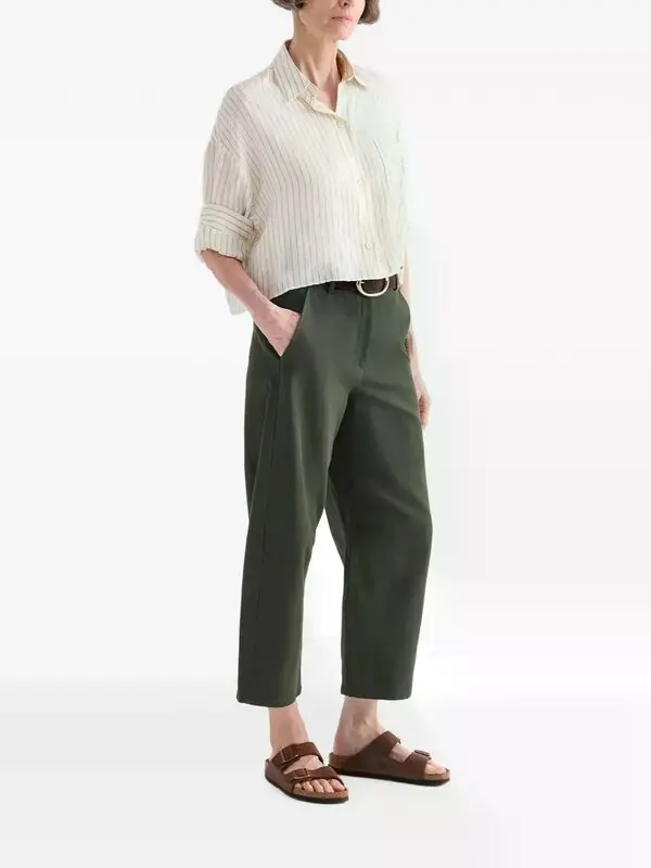 TWP Cropped Wide-leg Trousers