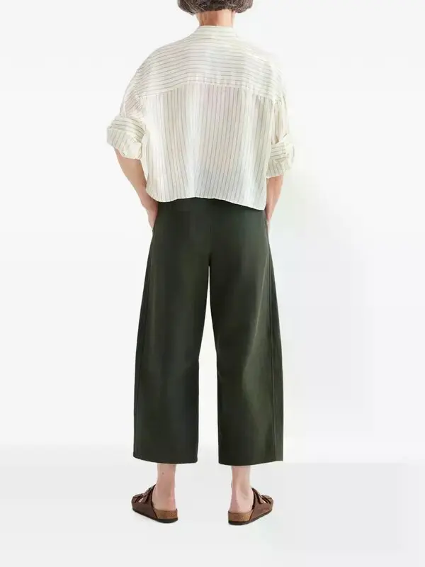 TWP Cropped Wide-leg Trousers
