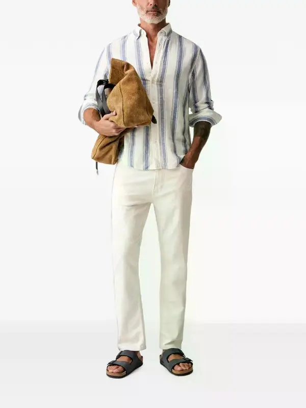 Gant Striped Button-down Shirt - White