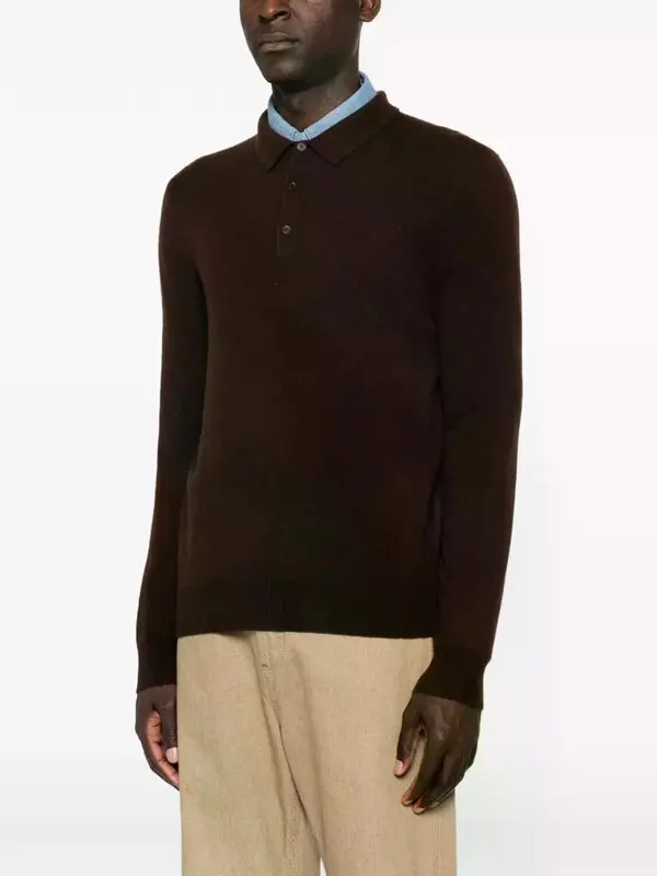 Eric Bompard Long-sleeve Cashmere Polo Shirt