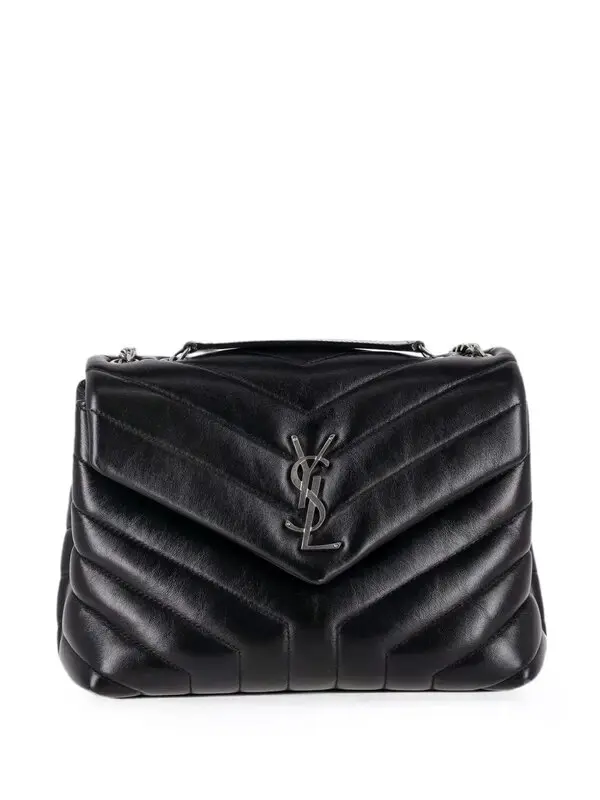 Saint Laurent Small Loulou Quilted Shoulder Bag - Black