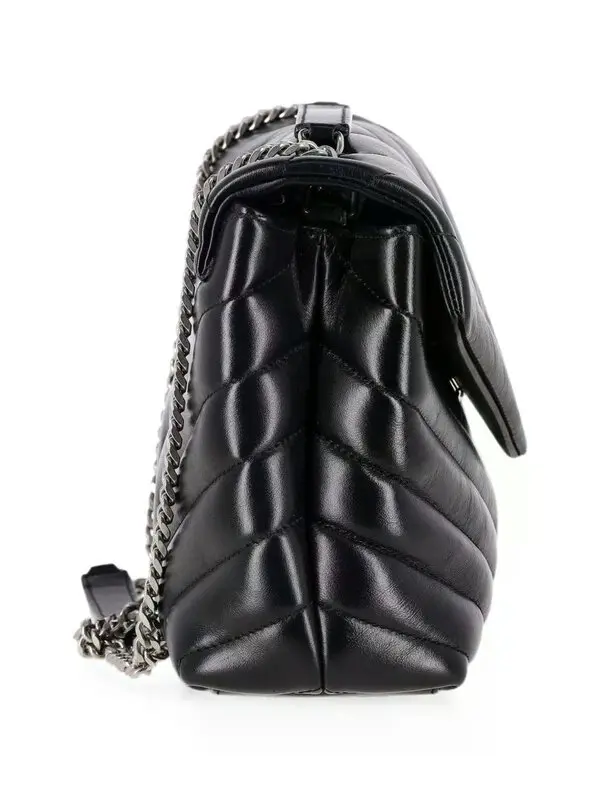 Saint Laurent Small Loulou Quilted Shoulder Bag - Black