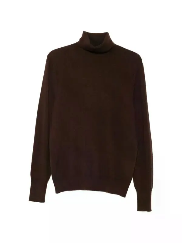 Eric Bompard Cashmere Roll Neck Knit - Brown