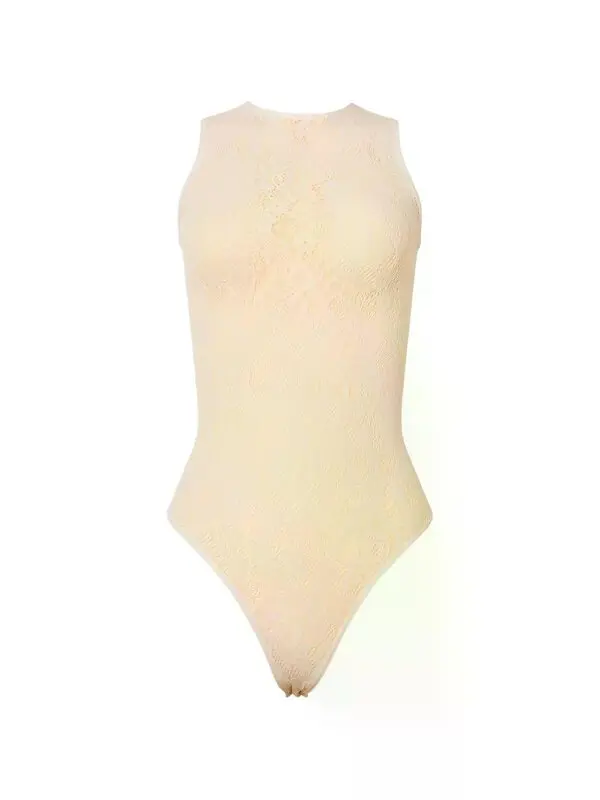 Wolford Infinite Rose Net Bodysuit - Neutrals