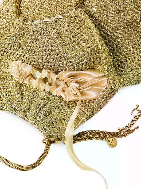 TWINSET Lurex Crochet Handbag