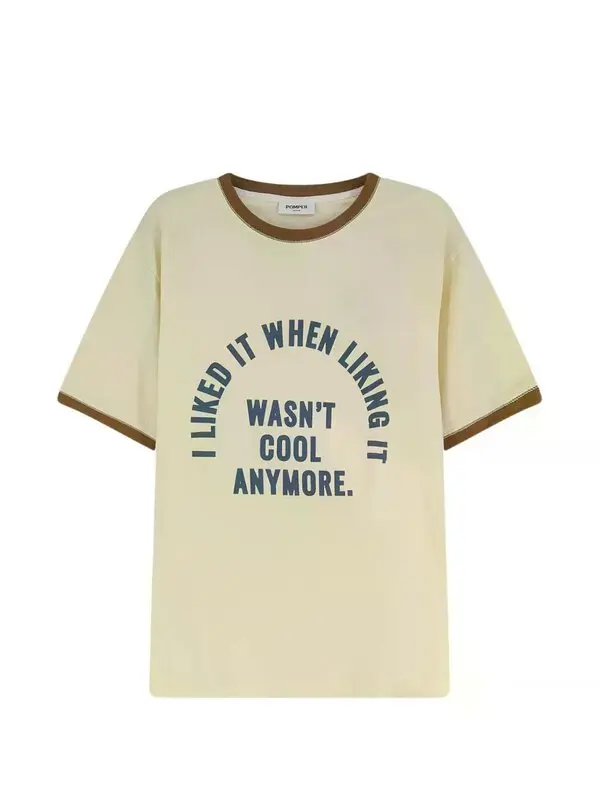 POMPEII Slogan-print Ringer T-shirt
