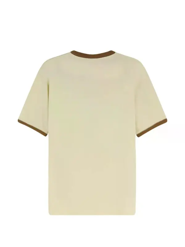 POMPEII Slogan-print Ringer T-shirt