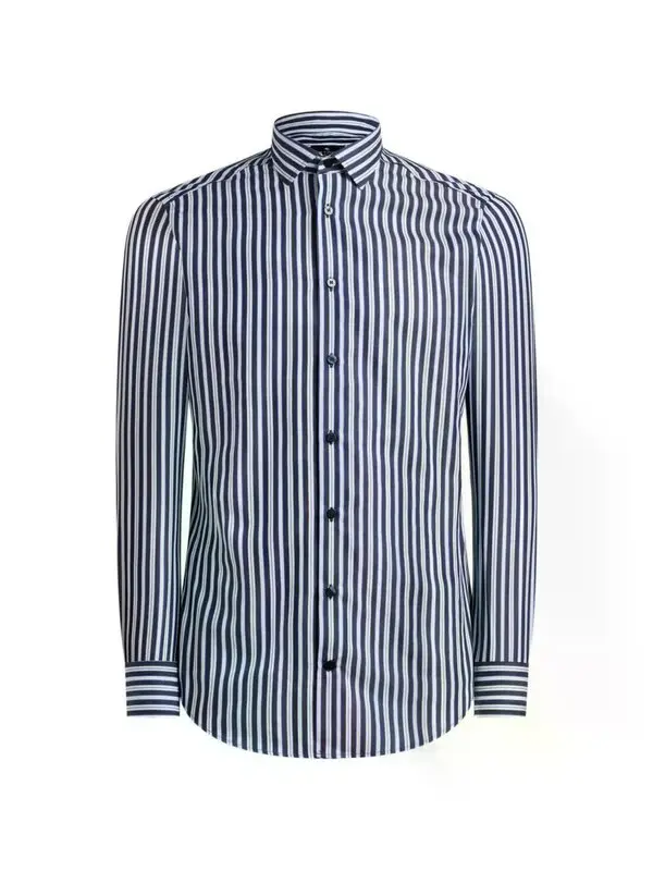 Etro Striped Cotton Shirt - Blue