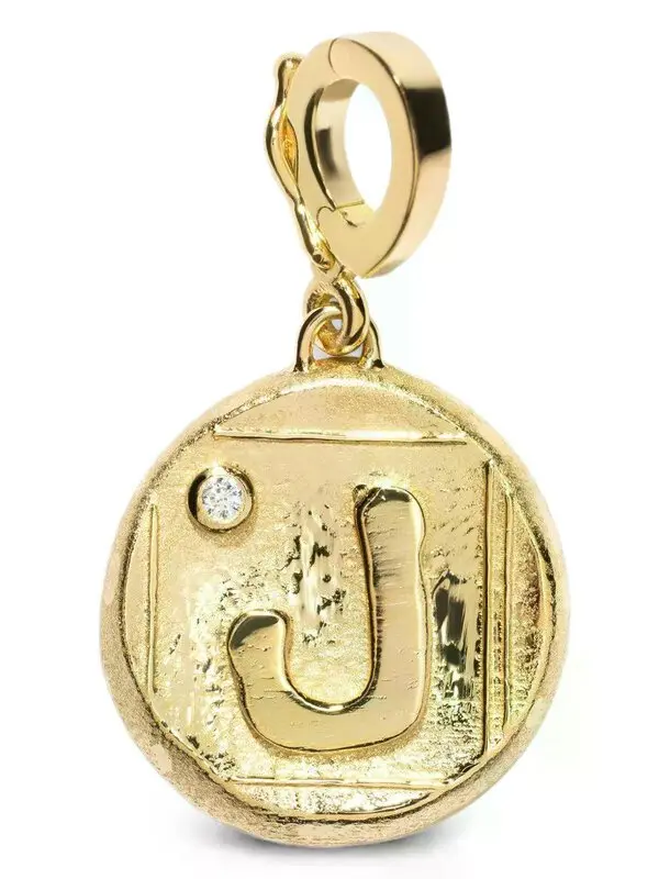 AZLEE Diamond Initial Pendant - Gold