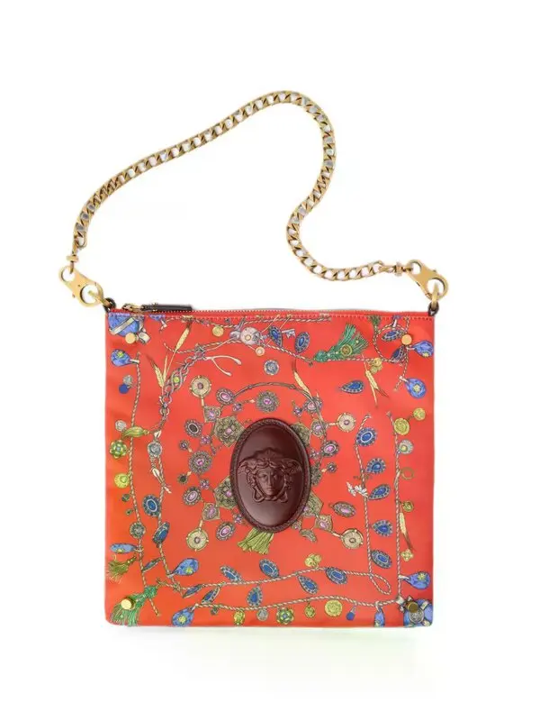 Versace Cabine Printed Duchesse Shoulder Bag