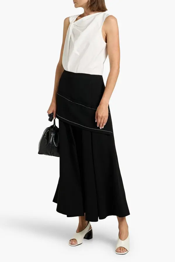 Adam Lippes Feyda Twisted Cottonpoplin Top