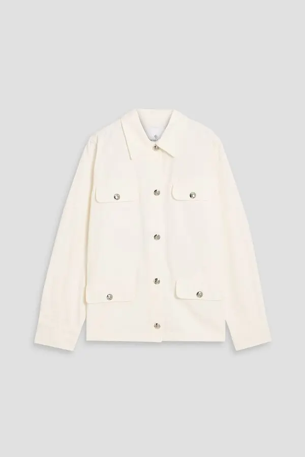ANINE BING Corey Cottontwill Jacket - Ivory