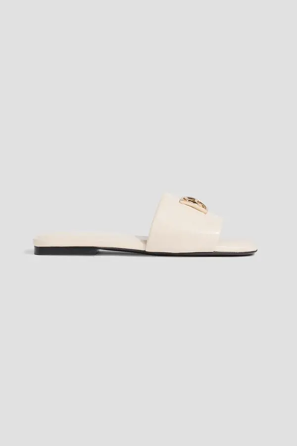 ANINE BING Ria Embellished Leather Slides