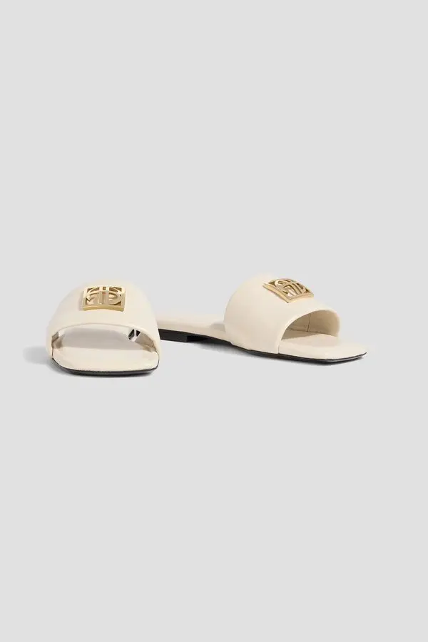 ANINE BING Ria Embellished Leather Slides