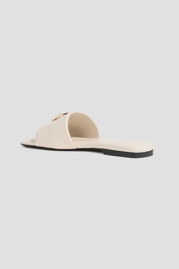 ANINE BING Ria Embellished Leather Slides