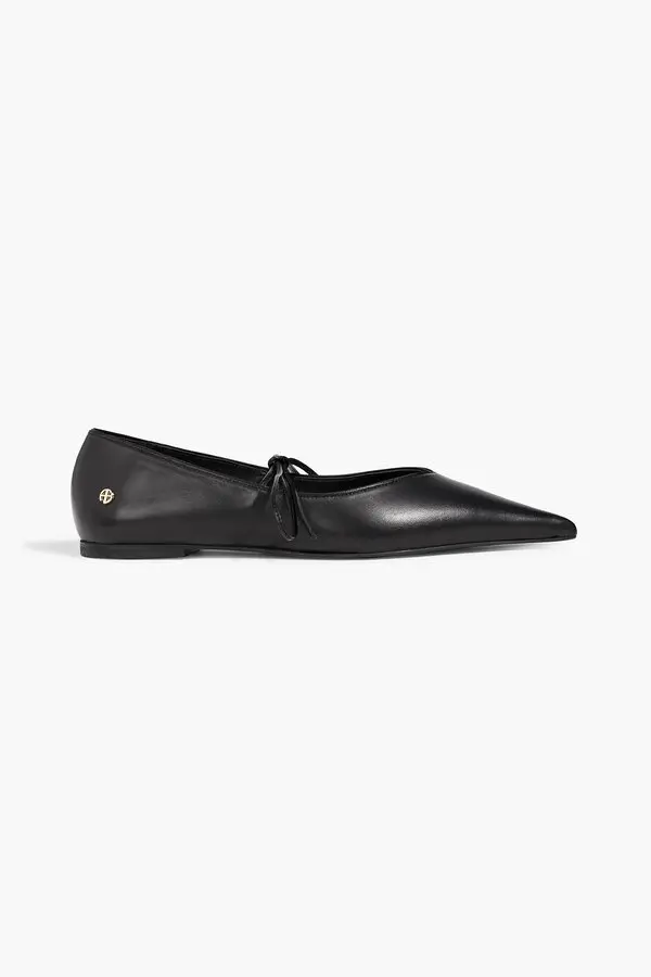 ANINE BING Nikki Leather Pointtoe Flats