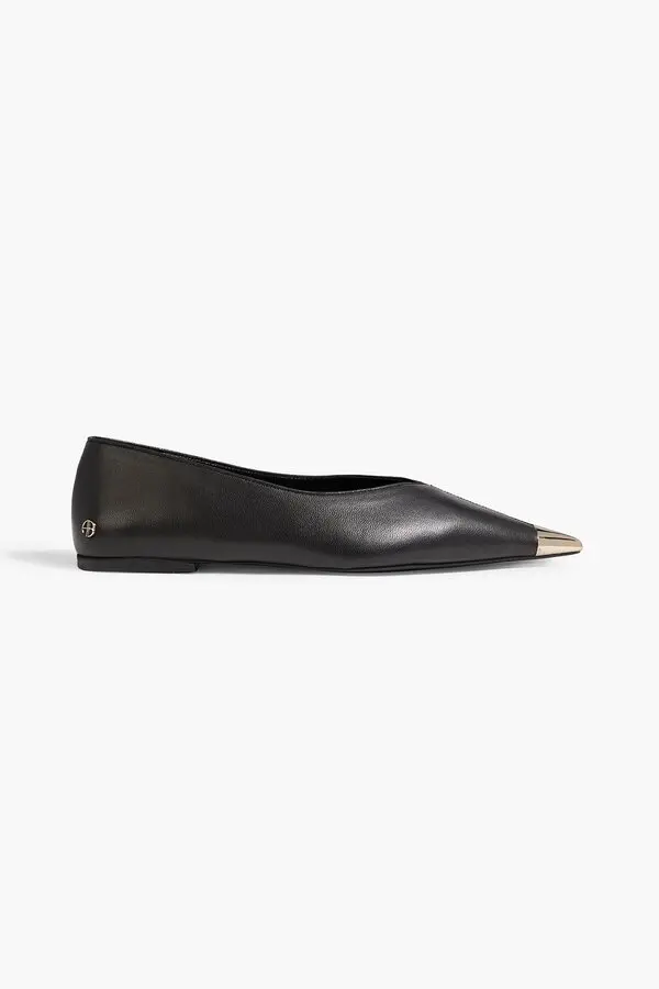 ANINE BING Nina Leather Pointtoe Flats