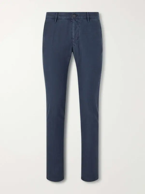 SLOWEAR Straight-leg Stretch-cotton Trousers
