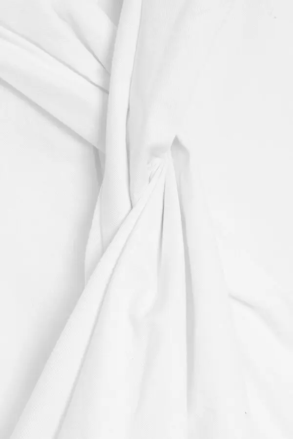 ANINE BING Cosette Twisted Cotton-poplin Midi Dress