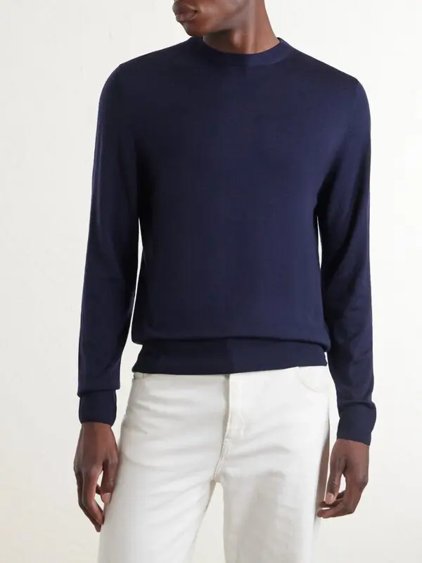 Canali Wool Crew Neck Sweater