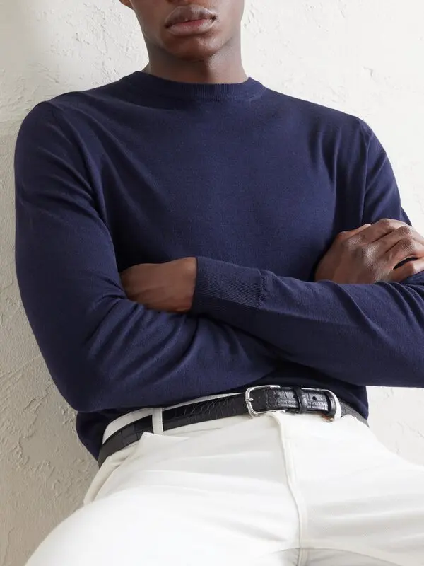 Canali Wool Crew Neck Sweater